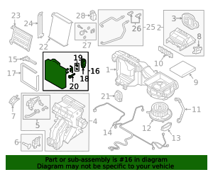 2015-2023 Volkswagen A/C Evaporator Core V04-018-002-A | OEM Parts Online