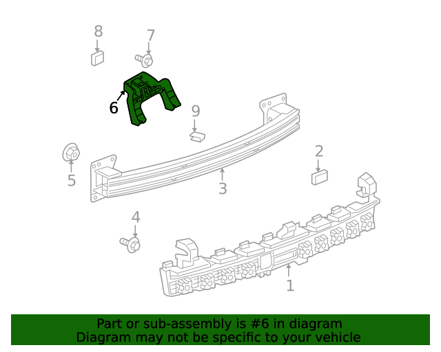 2020-2023 GMC Acadia Rear Driver Side Bumper Lower Fascia Bracket ...