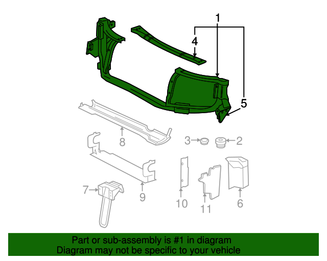 89025314 - OEM GM Radiator Support | GMPartsCenter.net | GM Parts Center