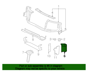 2002-2009 GM Radiator Support Bracket 12478035 | GMPartsDirect.com