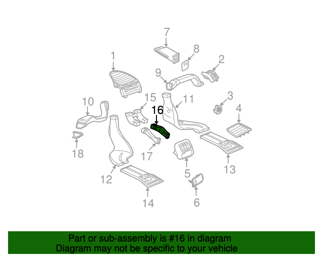 211-831-30-46 - Duct 2003-2011 Mercedes-Benz | Mercedes-Benz USA Parts