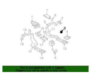 211-830-05-18-9051 - Dashboard Air Vent 2003-2009 Mercedes-Benz ...