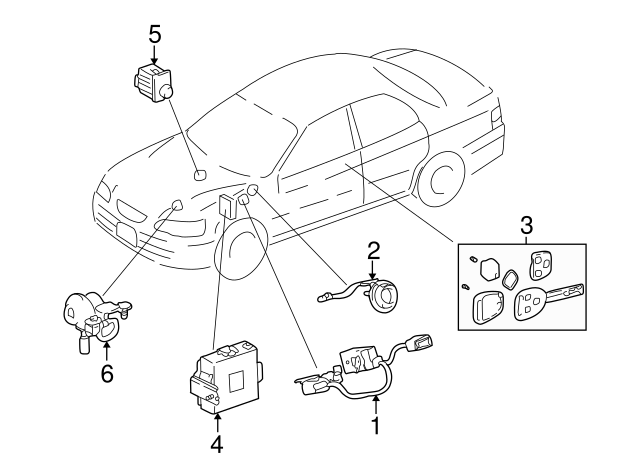 2000-2001 Lexus ES300 Keyless Entry Transmitter 89070-33470 ...