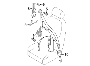 1989-2024 Audi Speed nut for grocery hooks 811-807-577-C | Audi USA Parts