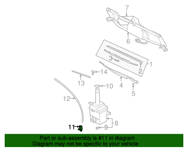 2001-2017 Hyundai Washer Pump 98510-2M500 | OEM Parts Online