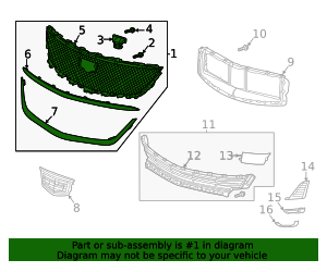 2020-2024 Cadillac CT5 Front Grille 84934964 | OEM Parts Online