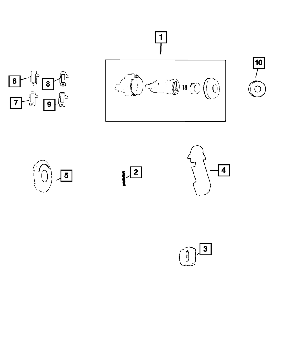 2011-2023 Dodge Door Lock Cylinder 68085676AA | Mopar eStore