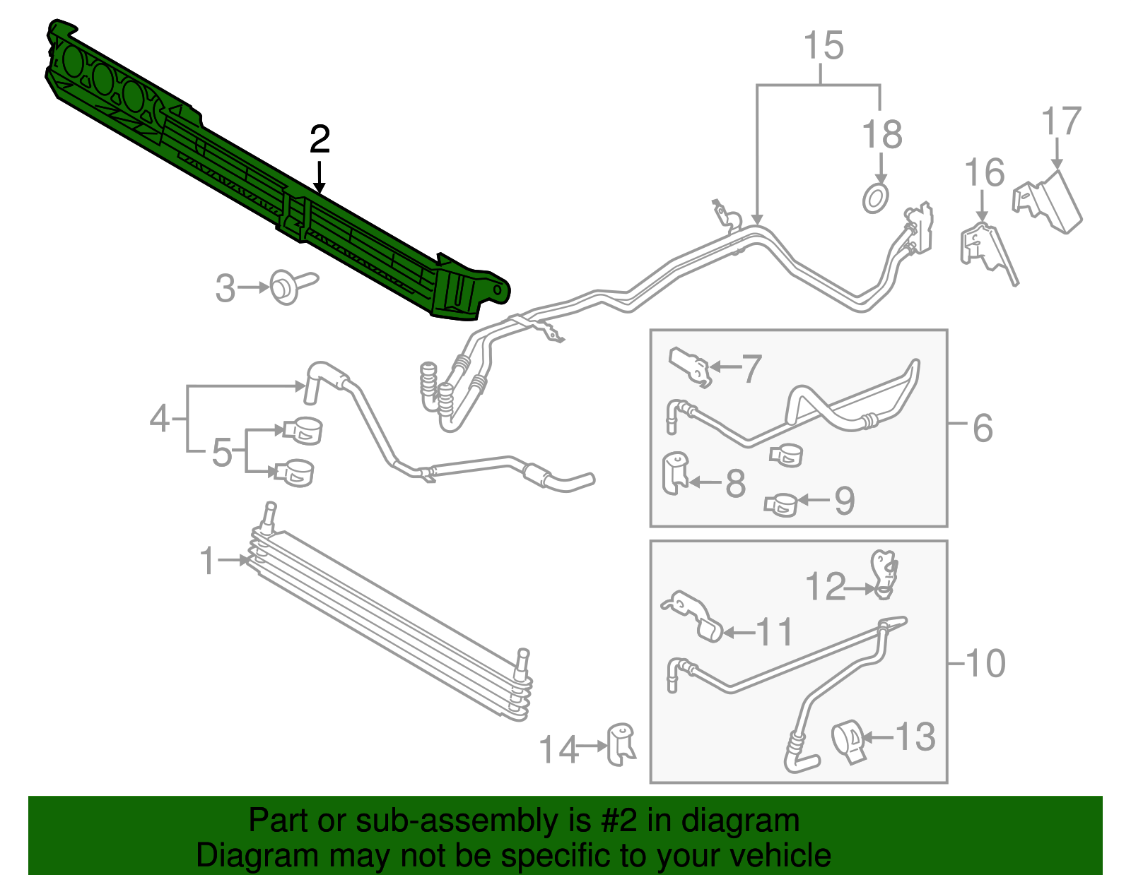 FL3Z-7B142-A - Trans Cooler Bracket 2015-2020 Ford F-150 | Big 3 Auto Parts