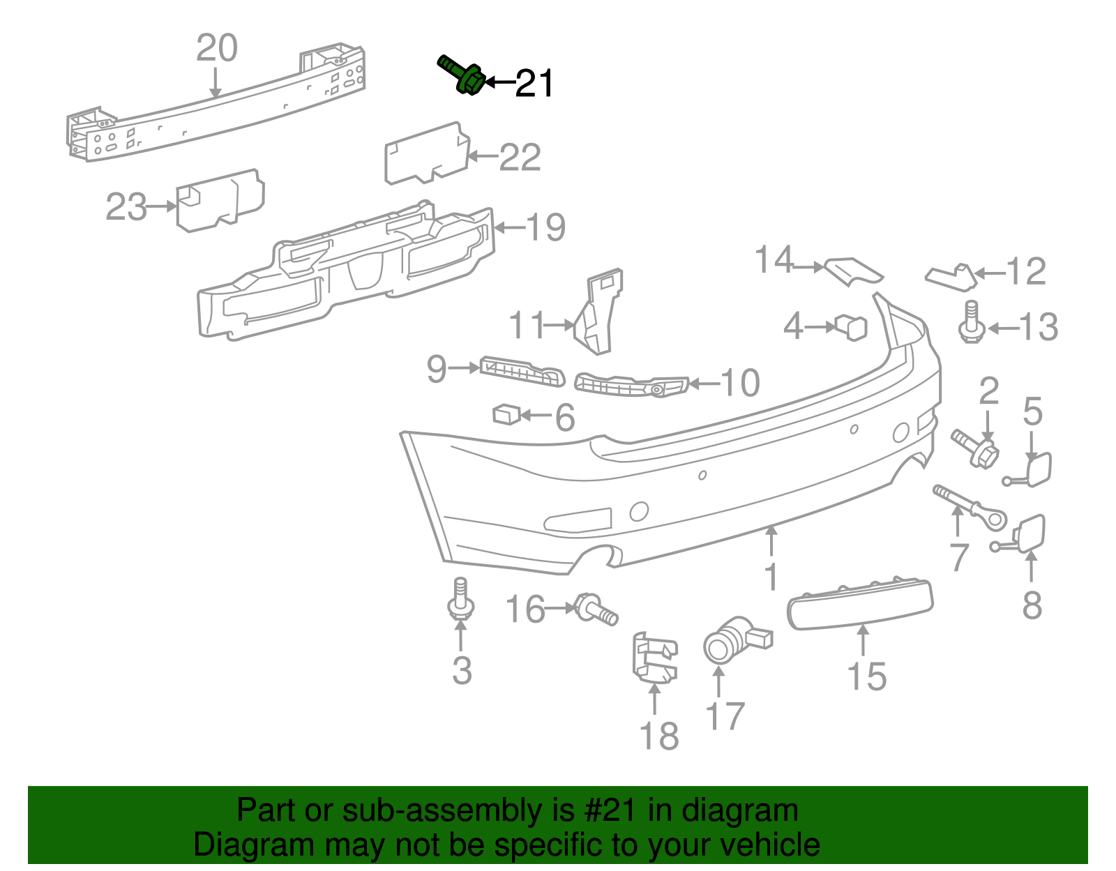 90119-08A53 - 2010-2015 Lexus - Bumper Cover Reinforcement Beam Bolt ...