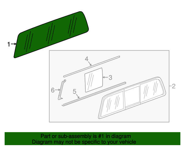 2015-2024 GM Rear Window 84467796 | NewGMParts.com