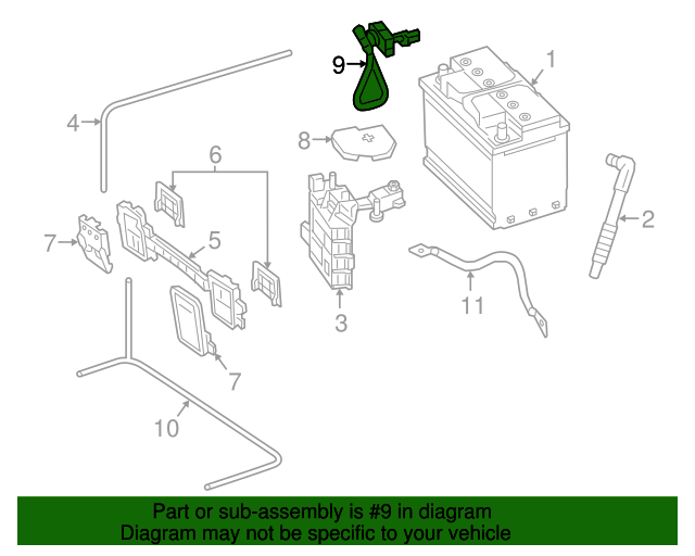 000-905-86-12 - Battery Cable 2019-2023 Mercedes-Benz | AutoNationParts.com