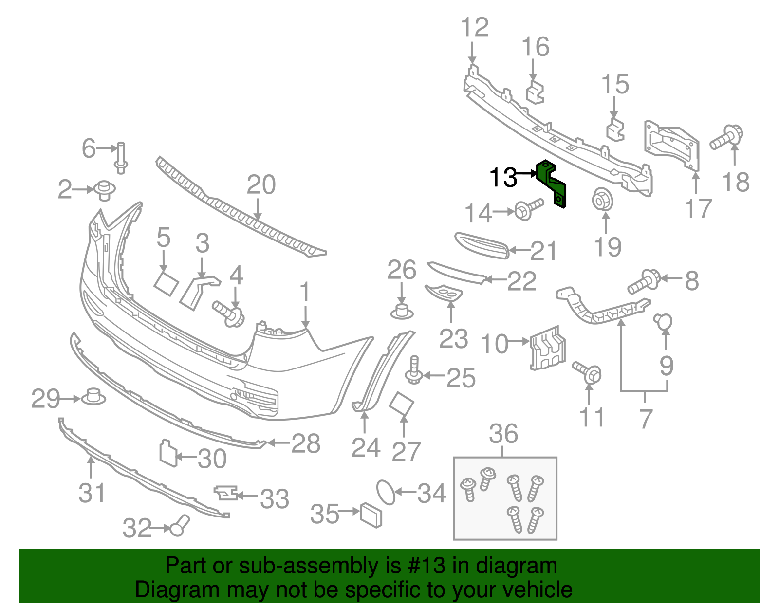 86633-C6000 - Impact Bar Upper Bracket 2016-2018 Kia Sorento | Kia ...