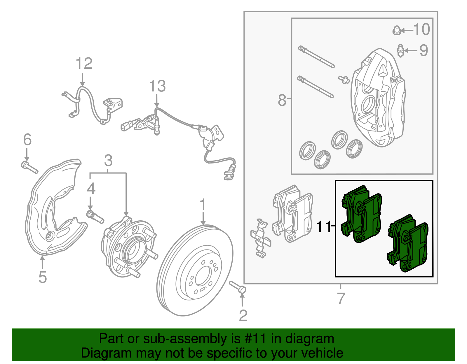 2018-2022 Kia Stinger Brake Pads Front 58101-J5A51 | OEM Parts Online