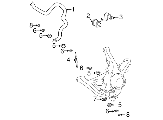 2004-2006 Scion Stabilizer Bar Bushing 48815-52030 | Toyota Parts Center