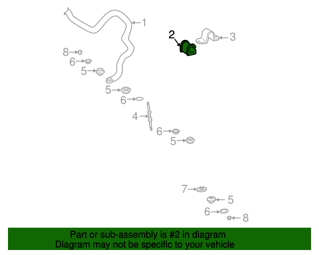 2004-2006 Scion Stabilizer Bar Bushing 48815-52030 | Toyota Parts Center
