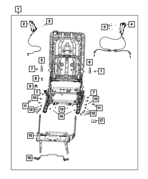 2022-2023 Jeep Seat Latch Actuator, Left Seat 68568899AC | Mopar eStore
