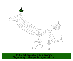 52282-06060 - Suspension Cross-Member Upper Insulator - 2012-2017 ...