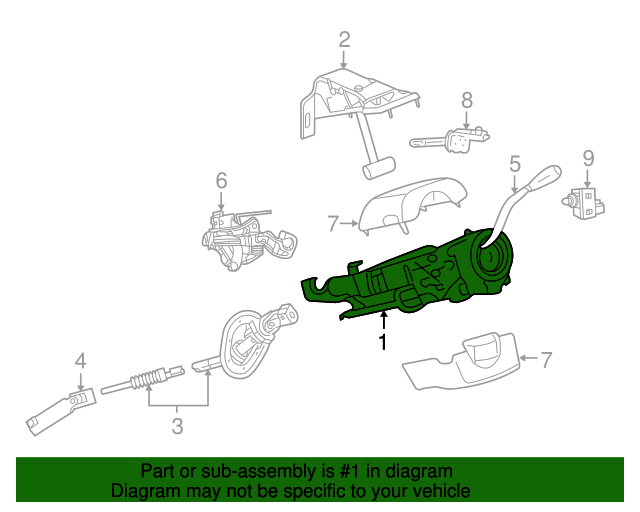 2013-2019 Ram Steering Column 68262518AC | TascaParts.com
