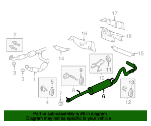Genuine OEM Ford Part - Muffler & Pipe 9C2Z-5230-C | Genuine OEM Ford ...