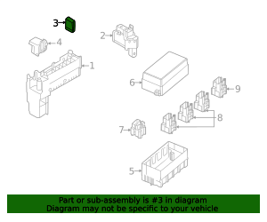 2021 Nissan Rogue Mini Fuse 24319-7991B | QuirkParts