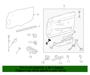 67771-04040 - Door Trim Panel Retainer - 1995-2004 Toyota Tacoma ...