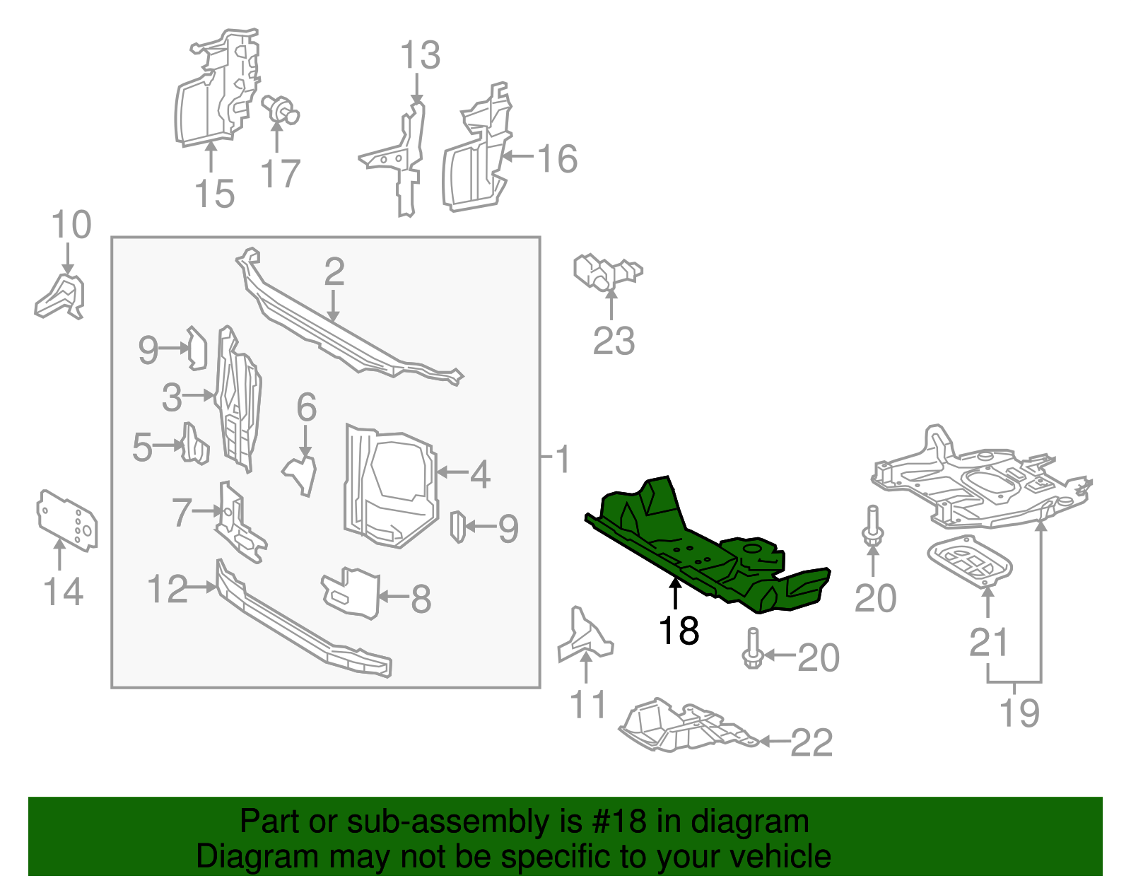 2017-2024 Toyota 4Runner Radiator Support Splash Shield 51405-60220 ...