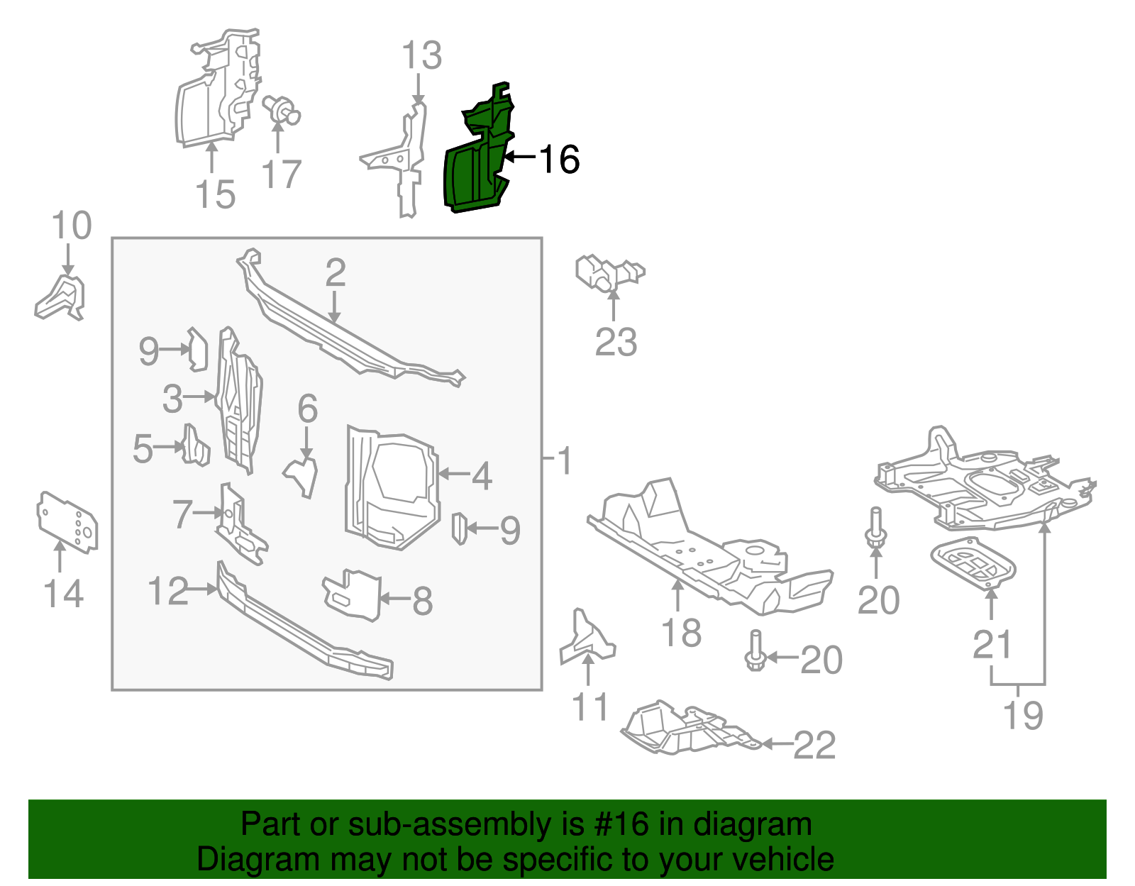 2014-2024 Toyota 4Runner Radiator Support Air Deflector (Left) 53294 ...