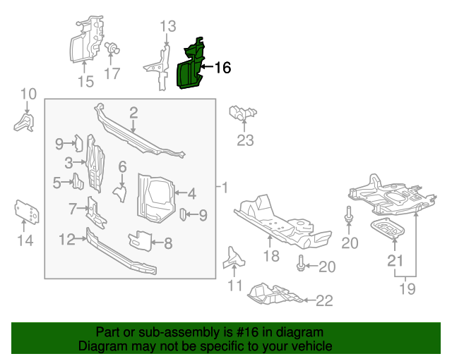 2014-2024 Toyota 4Runner Radiator Support Air Deflector (Left) 53294 ...