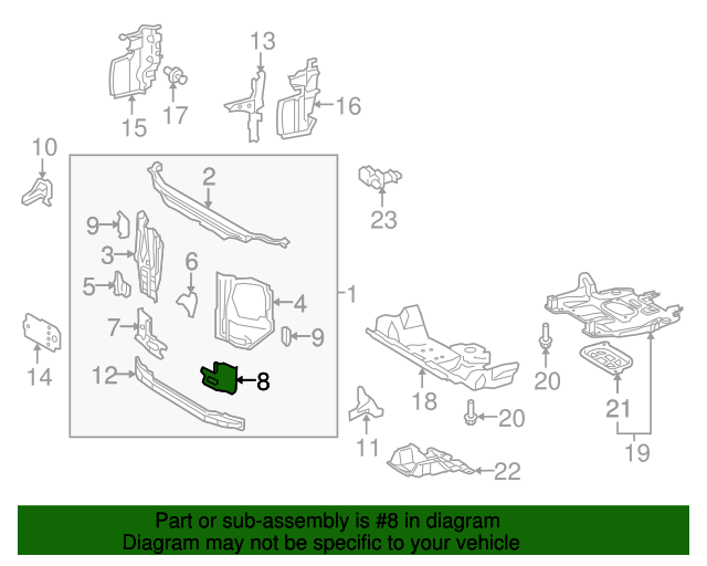 53269-35040 - Side Panel Reinforced Plate - 2003-2023 Toyota | OEM ...