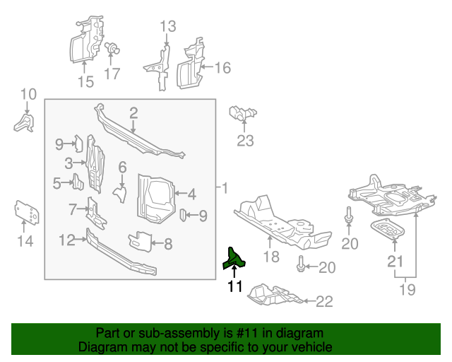 2010-2024 Toyota 4Runner Fender Mtg Bkt 53804-35040 | Toyota Parts Center