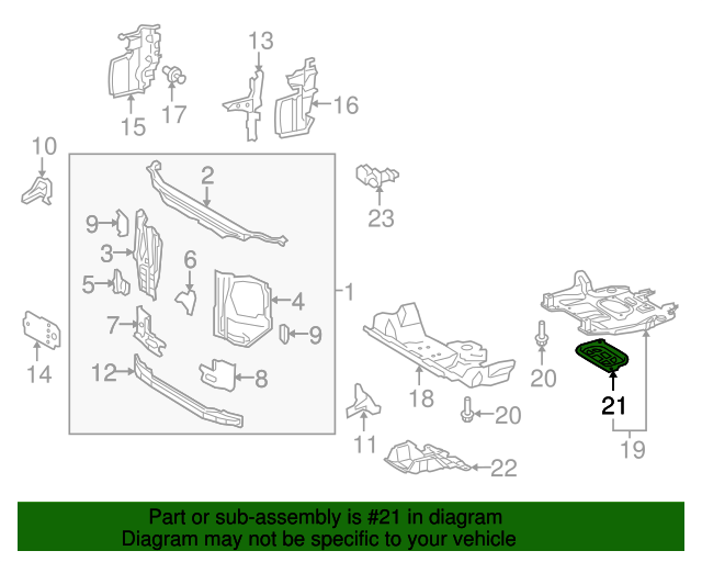 51457-60030 - Radiator Support Splash Shield Seal - 2010-2024 Toyota ...
