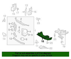 Genuine Toyota Radiator Support Splash Shield part# 51405-60210 for ...