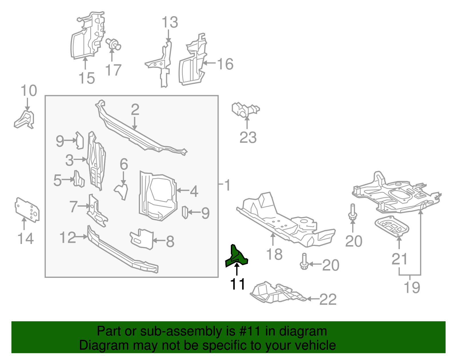 2010-2024 Toyota 4Runner Fender Mtg Bkt 53804-35040 | Toyota Parts Center