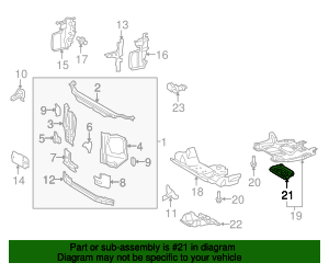 51457-60030 - Radiator Support Splash Shield Seal - 2010-2023 Toyota ...
