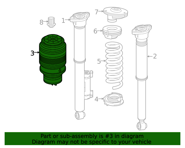 205-320-02-25 - Air Spring 2015-2023 Mercedes-Benz | Mercedes-Benz USA ...