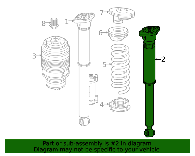 2053207403 - Shock Absorber 2015-2024 Mercedes-Benz | AutoNationParts.com