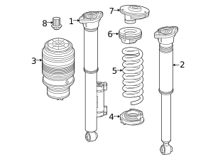 205-320-79-30 - Shock Assembly 2017 Mercedes-Benz | Mercedes-Benz USA Parts