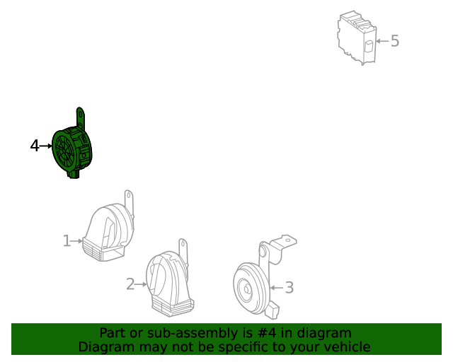 86570-48060 - Hybrid / Electric Vehicle Sound Alert Speaker - 2020-2023 ...