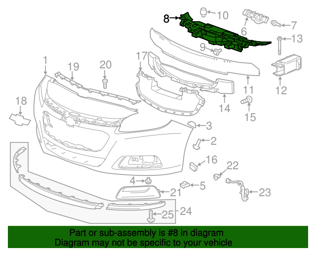 2013-2016 Chevrolet Upper Support 23232813 | GMPartsDirect.com