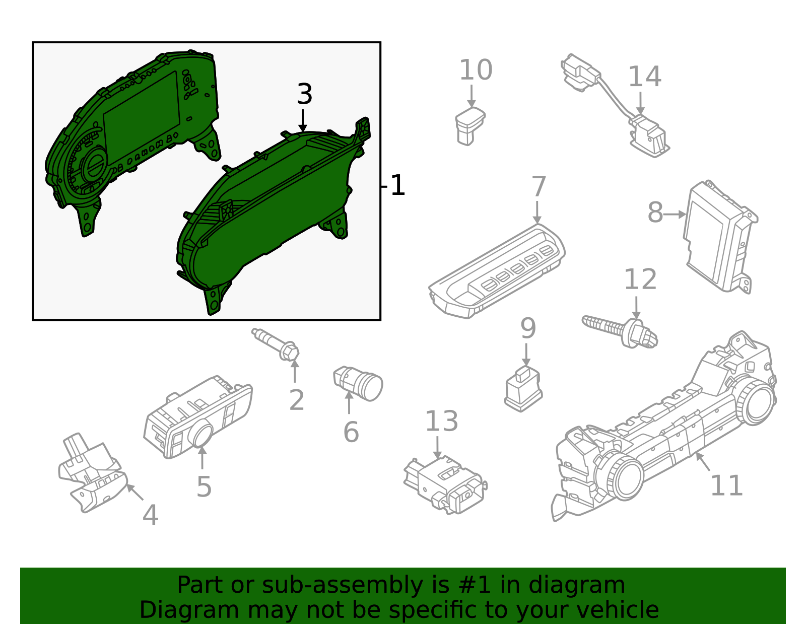 N2DZ-10849-B - Cluster Assembly 2022 Ford Bronco | Big 3 Auto Parts