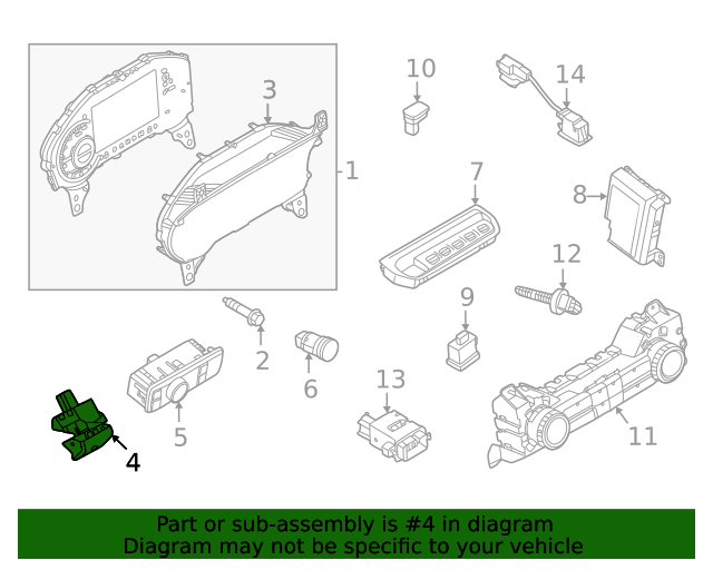 2022-2024 Ford Bronco Prk Brake Switch N2DZ-2B623-AA | AutoNationParts.com
