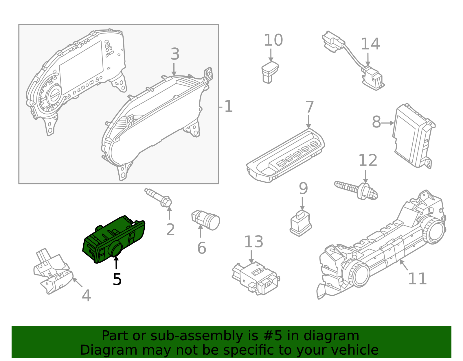 M2DZ-11654-EC - Headlight Switch 2021-2023 Ford Bronco | Big 3 Auto Parts