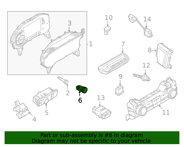 Genuine OEM Ford - Start Button M2DZ-10B776-AA | OEM Ford Parts ...