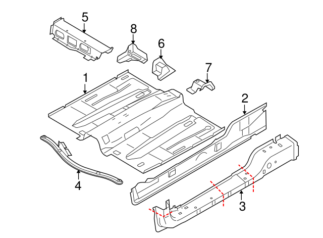 2006-2013 Volvo C70 Inner Rocker - Driver's Side (LH) 30787609 ...