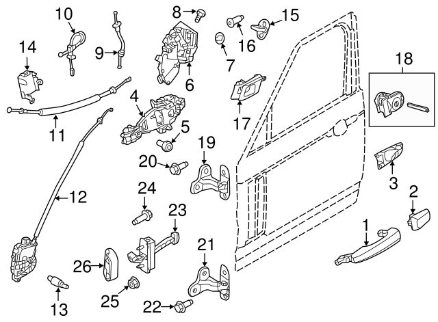 Genuine OEM Door Lock Actuator Motor Part# LR078707 Fits 2015-2024 Land ...