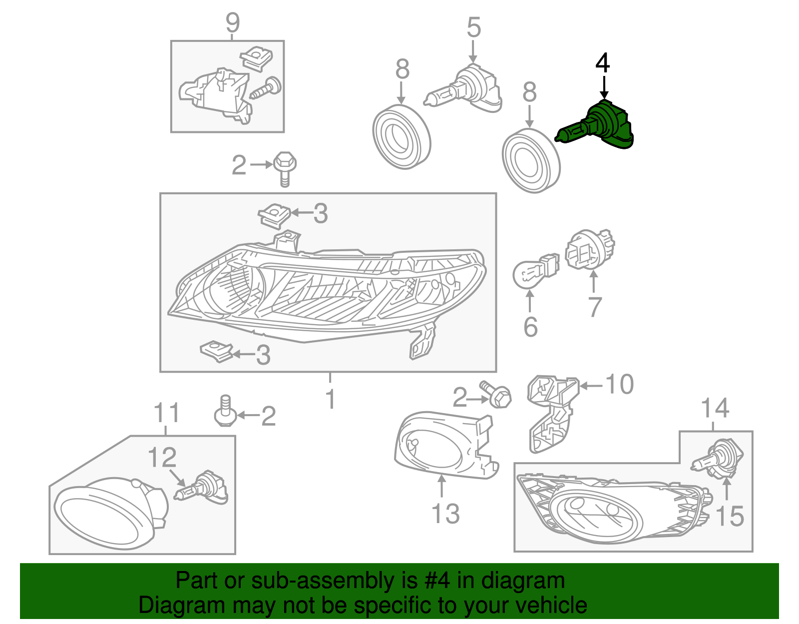 33116-TA0-A01 - Low Beam Bulb 1988-2015 Honda | Honda Parts Online