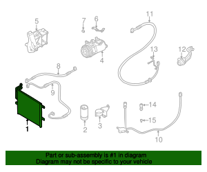 64538373004 - 1993-1999 BMW Condenser Air Conditioning H64530 (64-53-8 ...