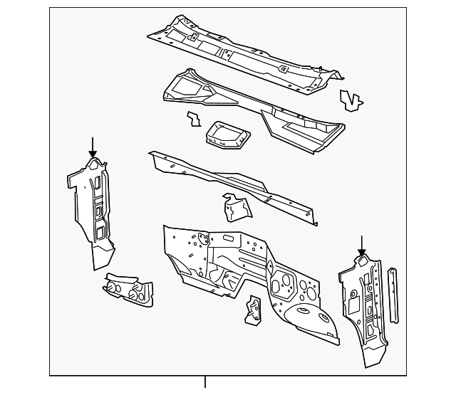 2007-2014 GM Dash Panel with Deflector, Brackets, and Studs 25847532 ...