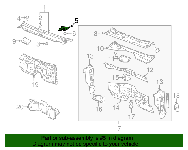 2007-2014 GMC OEM NEW 2007-14 GM GMC Sierra Passenger End Cap Cowl ...