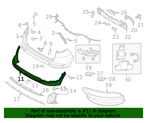 2020-2022 Kia Sportage OEM NEW 2020 Kia Sportage Rear Bumper Lower ...